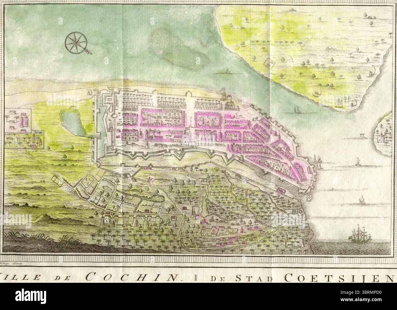 Map of Cochin Stock Photo - Alamy