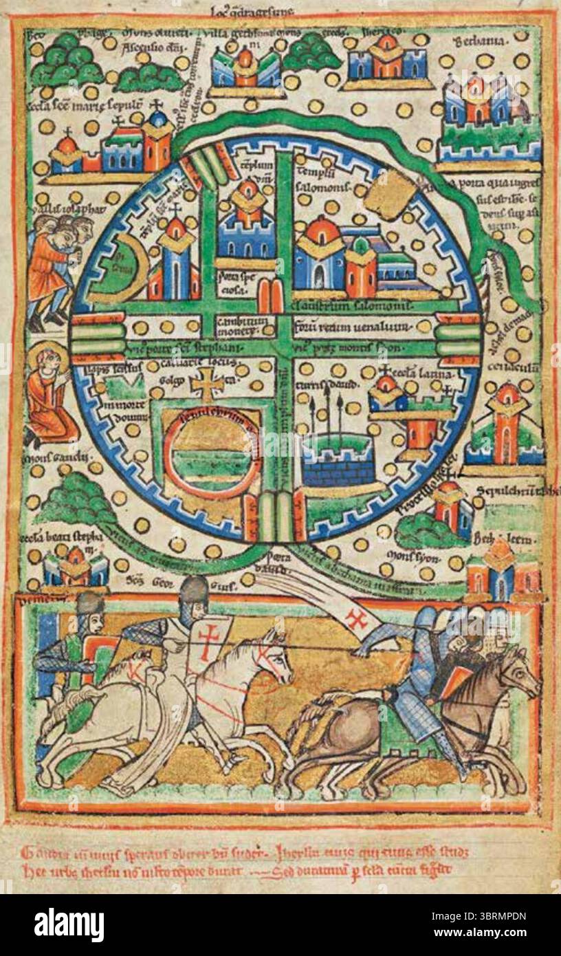12th century map of jerusalem hi-res stock photography and images - Alamy