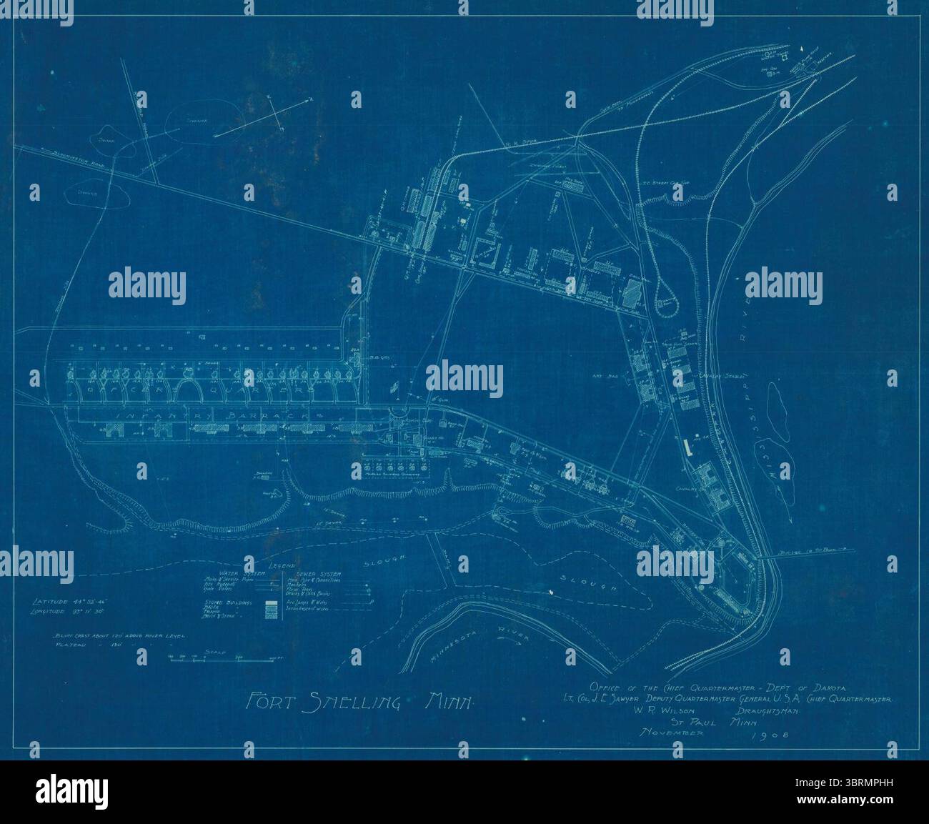 Map of Fort Snelling, MN Stock Photo - Alamy