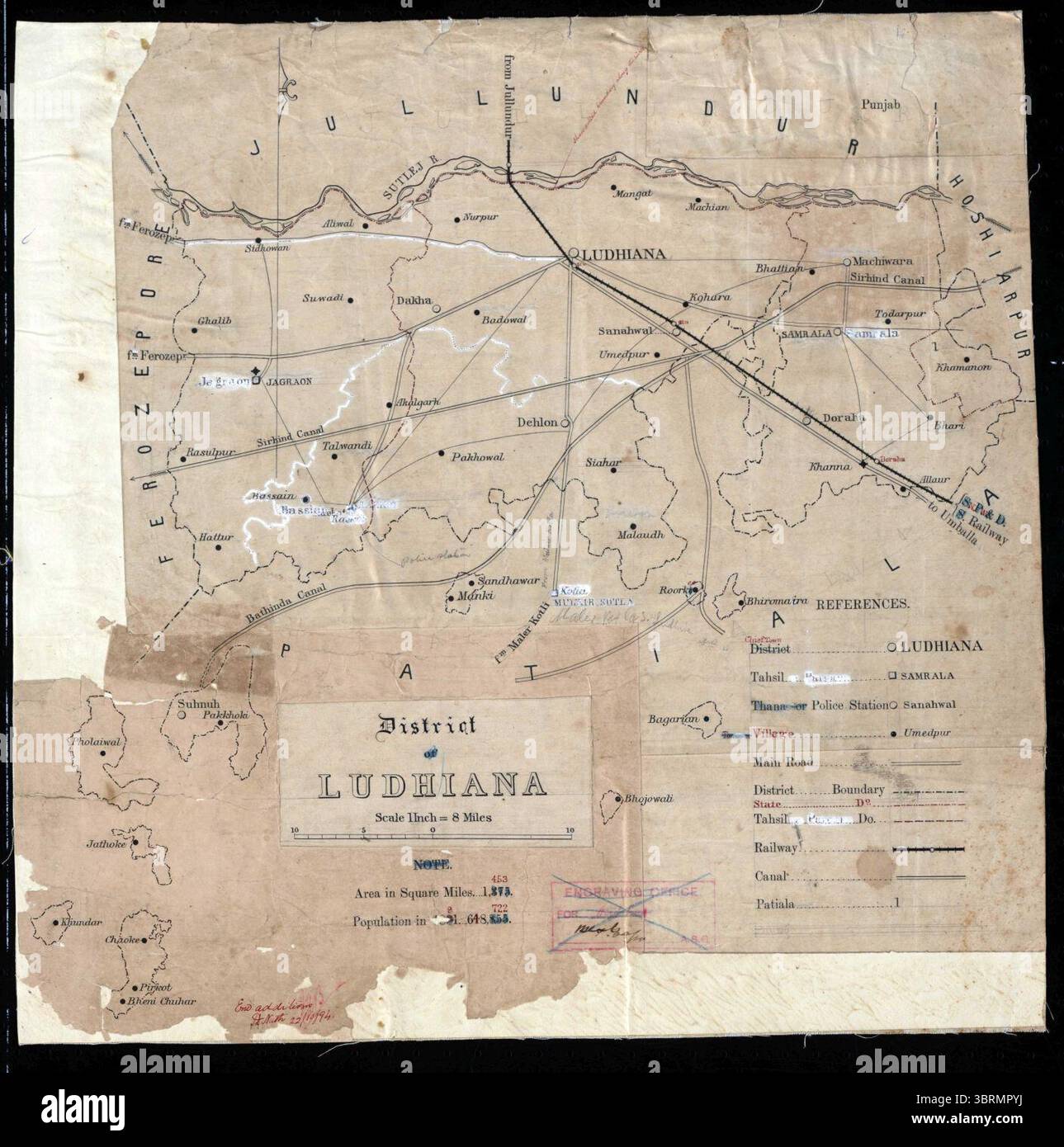 Ludhiana map hi-res stock photography and images - Alamy