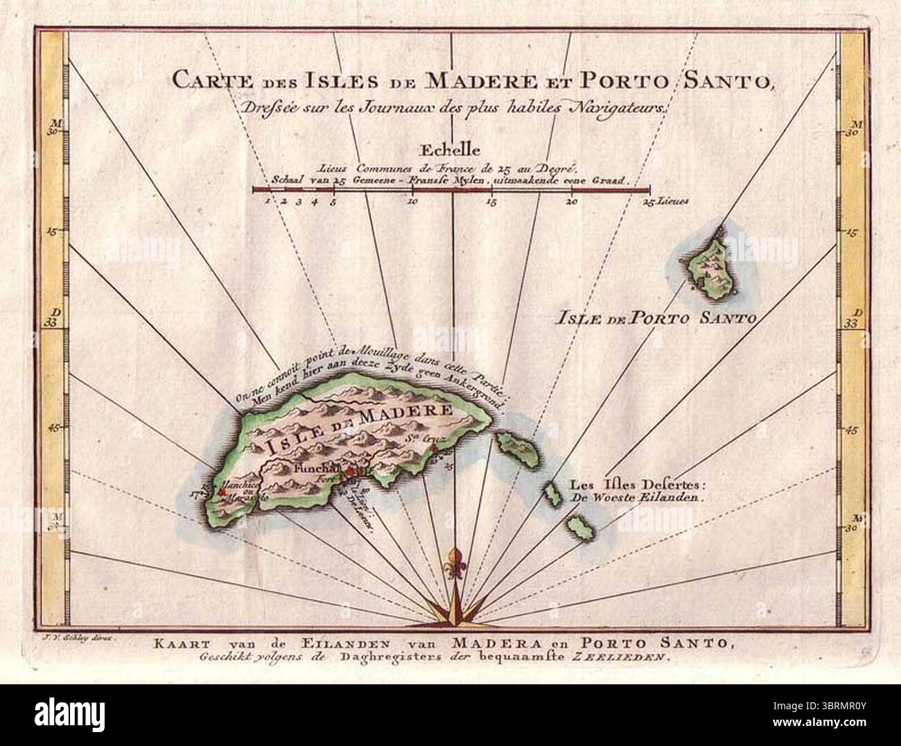 Map of Madeira Stock Photo - Alamy