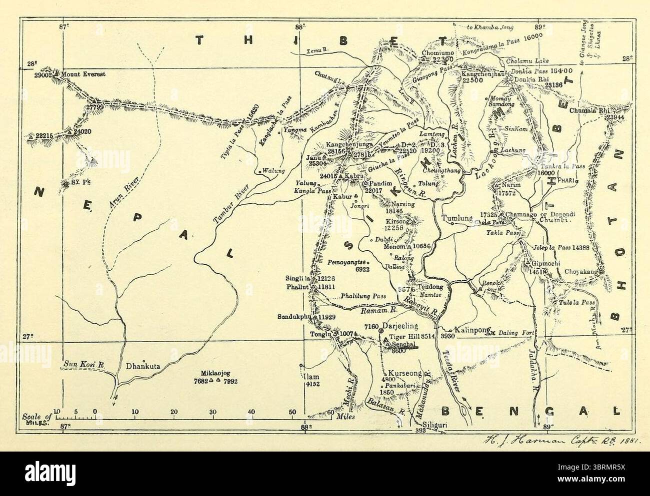 Historical nepal map hi-res stock photography and images - Alamy