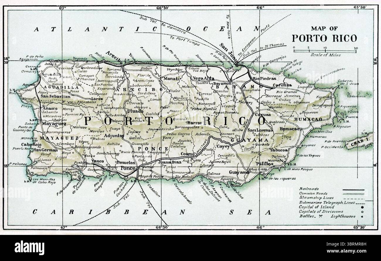 Map of porto rico Stock Photo - Alamy