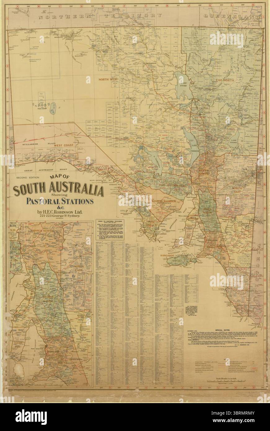 Map of South Australia showing pastoral stations etc, 1920s (nla.obj ...