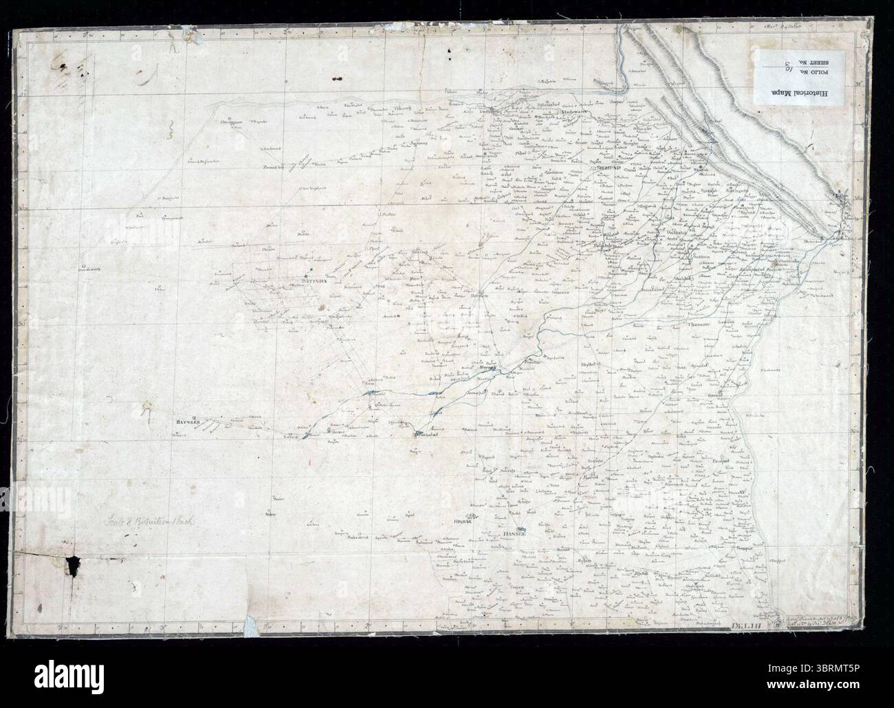 Map of the country between Delhi and Ludhiana, surveyed by F. S. White ...