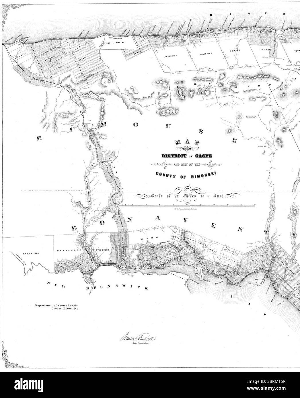 Map of gaspe Cut Out Stock Images & Pictures - Alamy