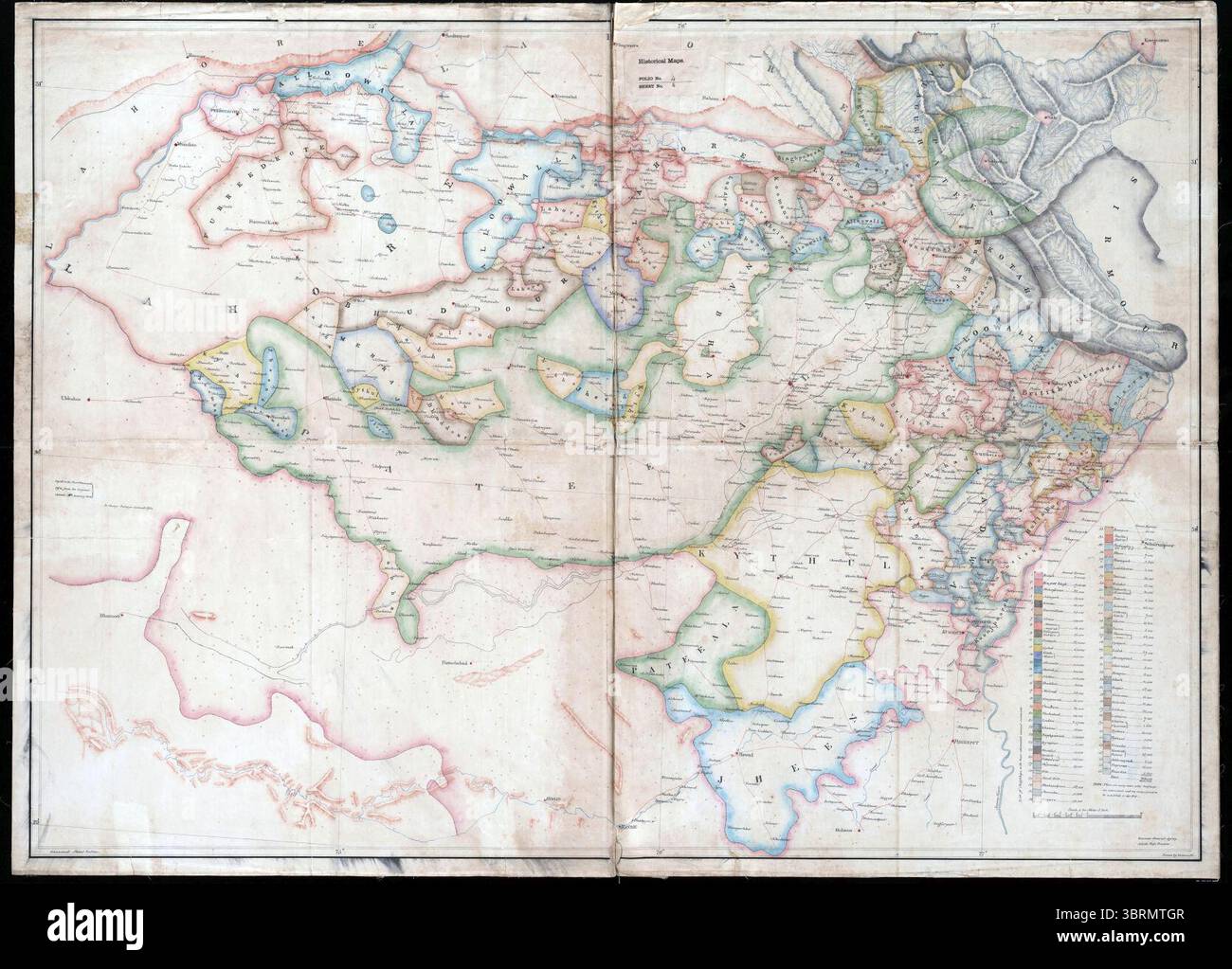 Map of the protected Sikh states exhibiting the possessions of the ...