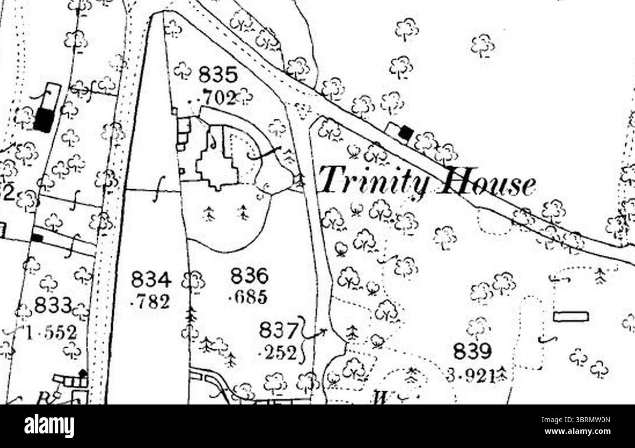 Map of Trinity House, Allesley, Coventry (1884-1889 Stock Photo - Alamy