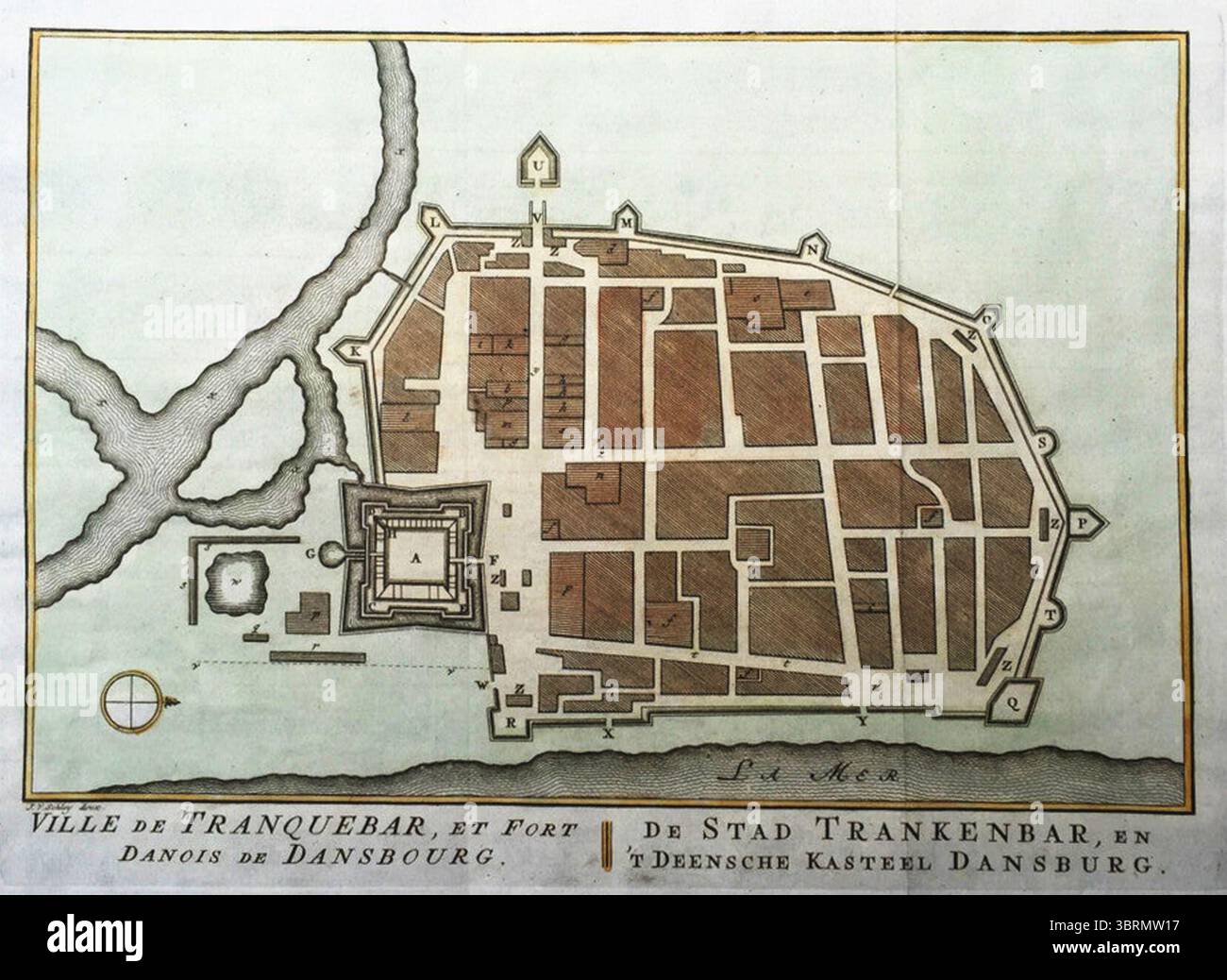 Map of Tranquebar Stock Photo - Alamy