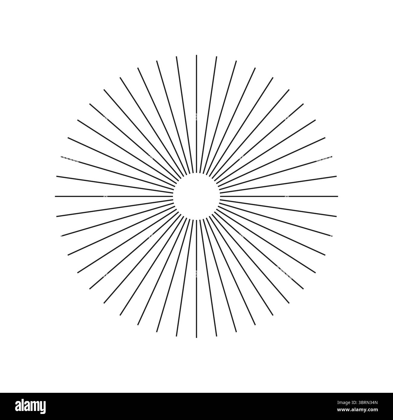 Radial circle lines template. Spokes with radiating stripes. Circular ...