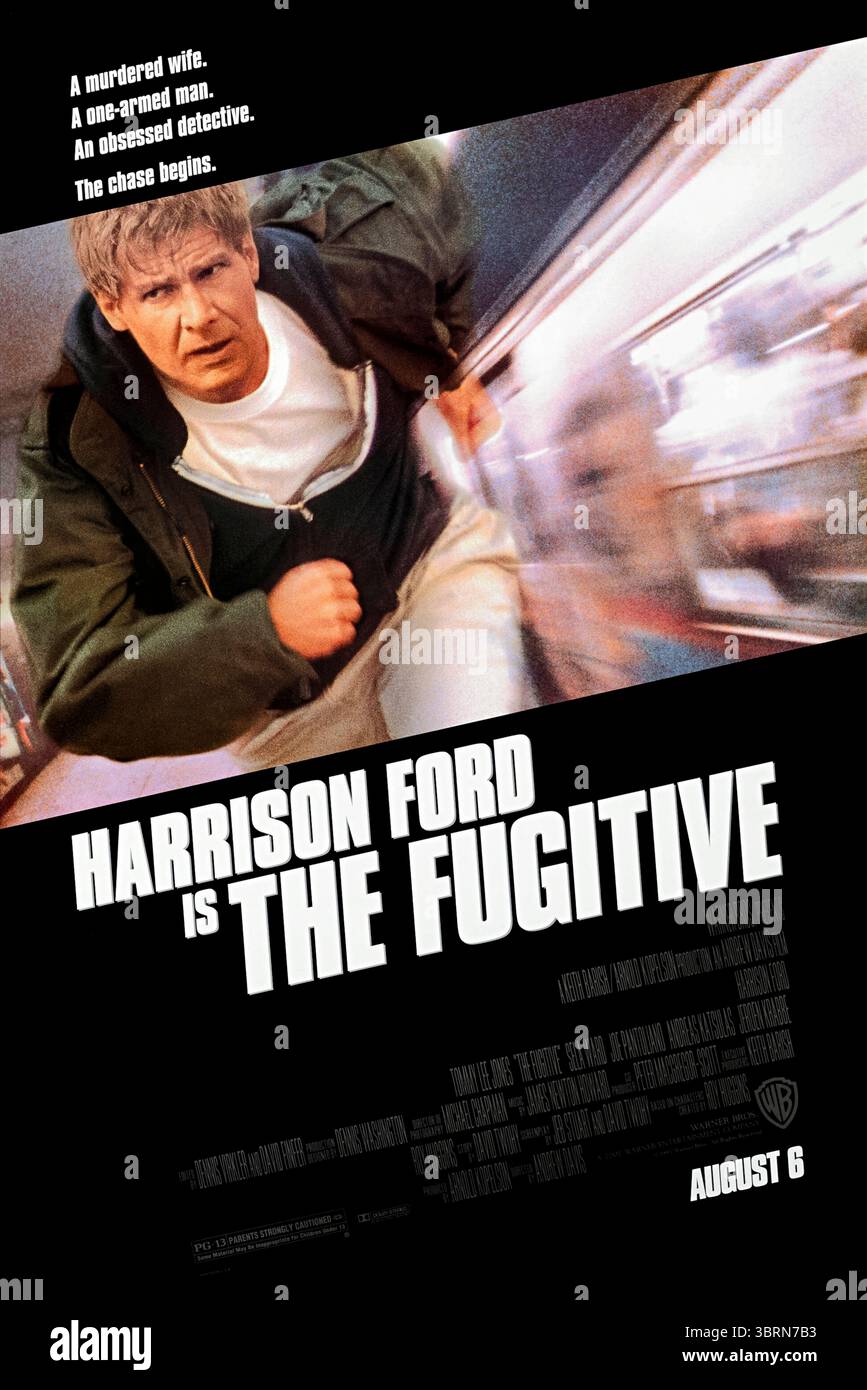 The Fugitive (1993) directed by Andrew Davis and starring Harrison Ford ...