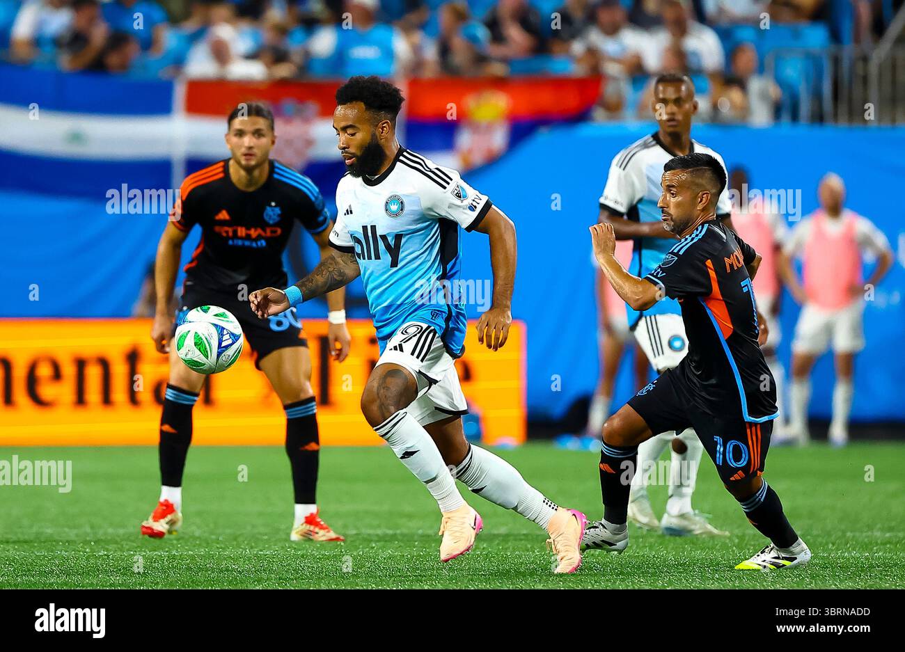 July 12, 2025: Charlotte FC mid-fielder Eryk Williamson (19) brings the ...