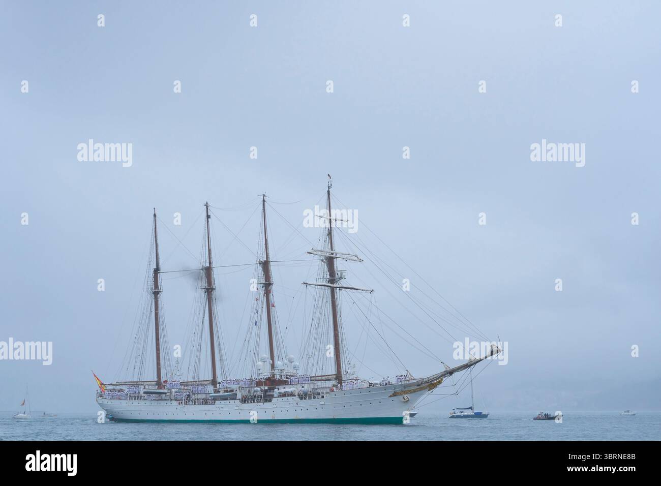 Marin. Spain. 20250713, Crown Princess Leonor arrives onboard of Juan ...