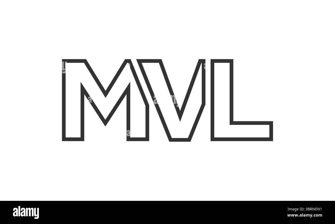 MVL logo design template with strong and modern bold text. Initial ...