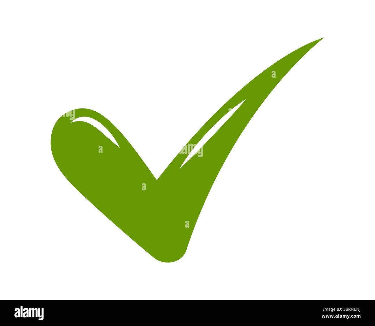 Green check mark on white. Symbol of success, approval, and completion ...
