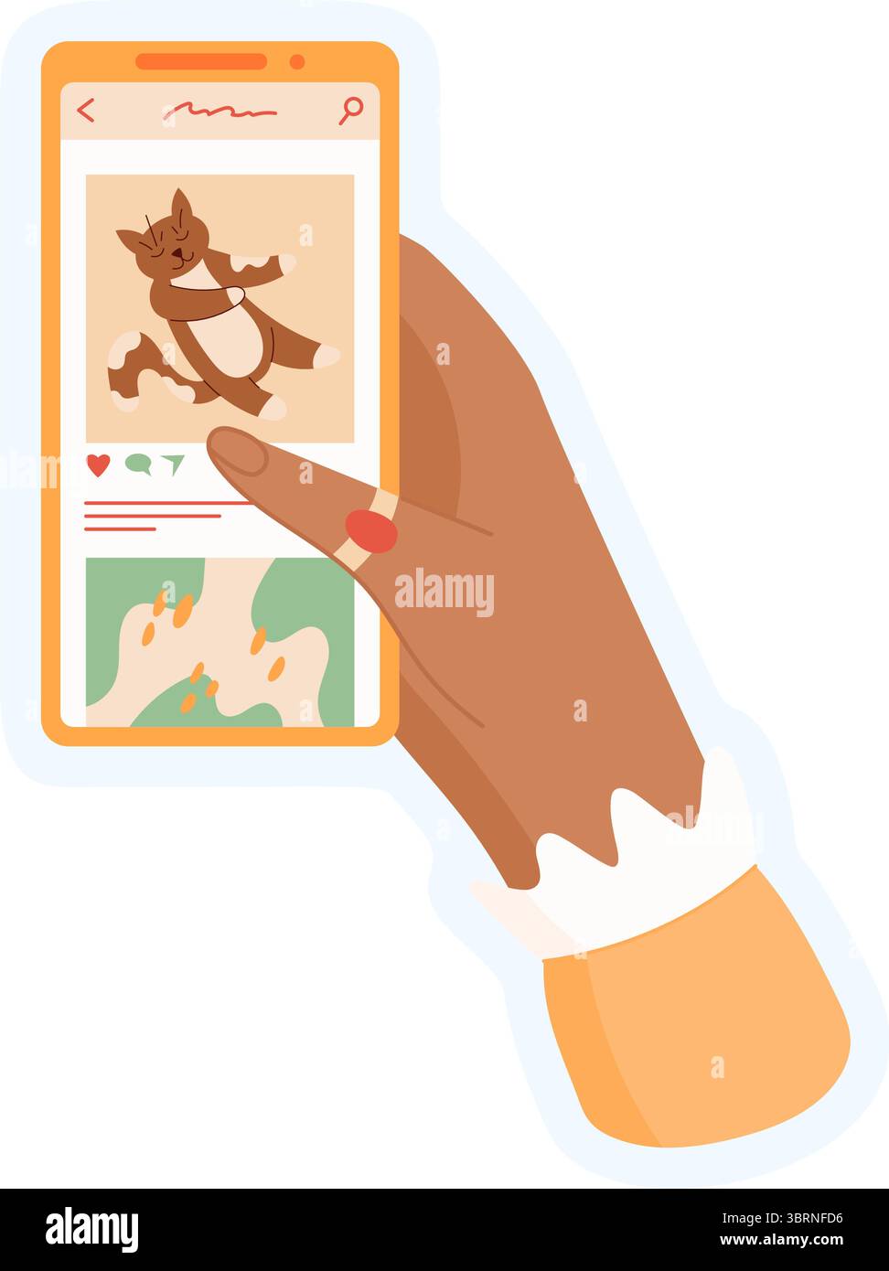 Woman selfie camera screen Cut Out Stock Images & Pictures - Alamy