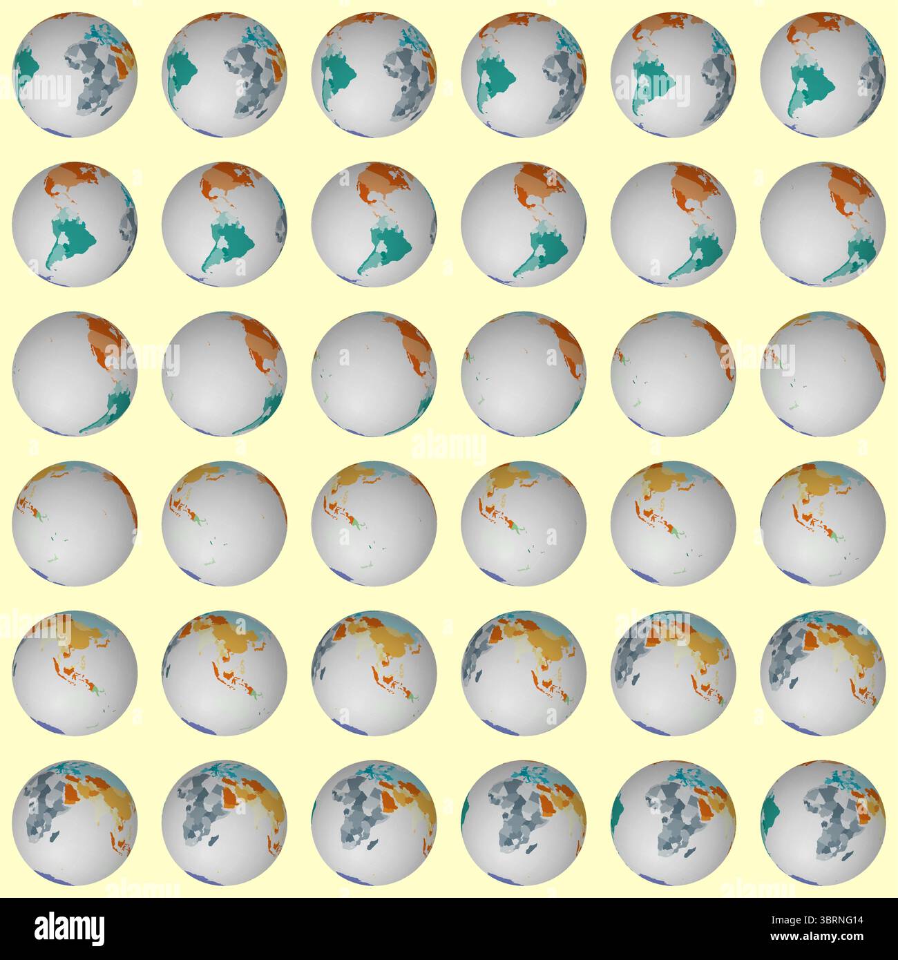 Rotating planet earth isolated on Stock Vector Images - Alamy