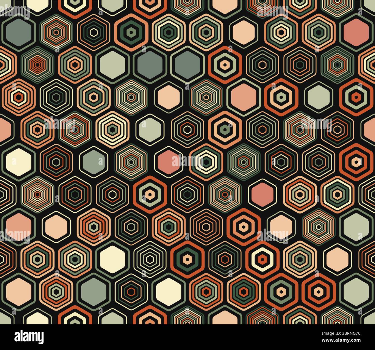 Tileable hexagon background. Geometric elements of varied style and ...