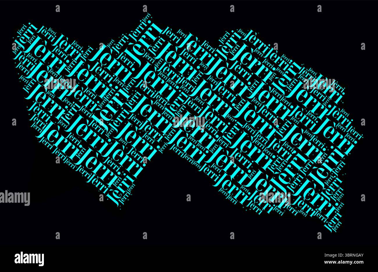 Jersey Regions Word Clouds. Bright neon style design on dark background ...