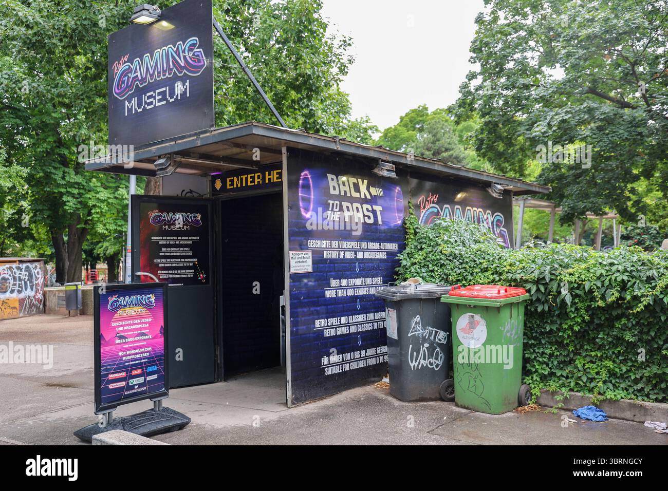 Vienna, Austria - 12. July 2025: Entrance of the Retro Gaming Museum in ...