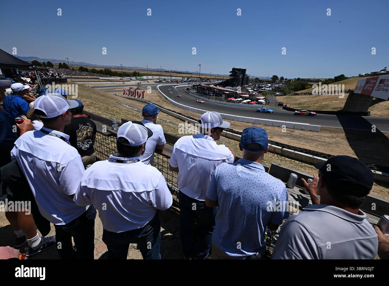 SONOMA, CA - JULY 13: Fans watch as Shane Van Gisbergen (#88 Trackhouse ...