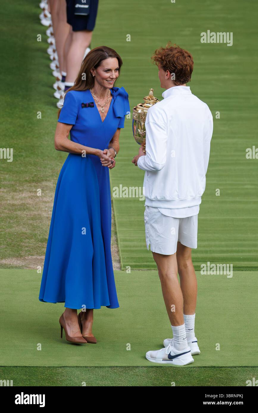 Wimbledon, England. 13 Jul 2025: HRH Princess Catherine presents the ...