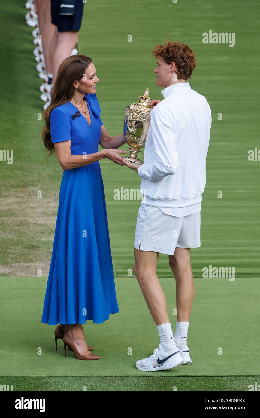 Wimbledon, UK. 13th July, 2025. HRH Princess Catherine presents the ...