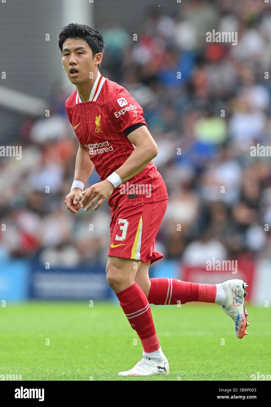 Preston, England, 13th July 2025. Wataru Endo of Liverpool during the ...