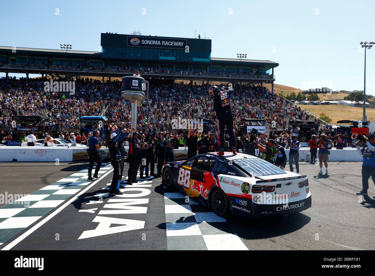 SONOMA, CA - JULY 13: Shane Van Gisbergen (#88 Trackhouse Racing Red ...