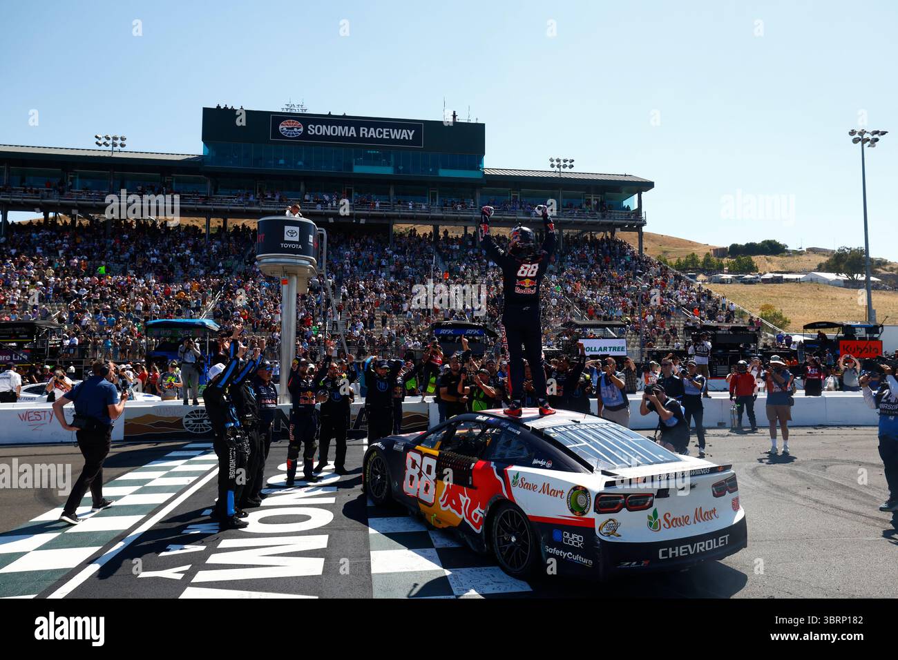SONOMA, CA - JULY 13: Shane Van Gisbergen (#88 Trackhouse Racing Red ...