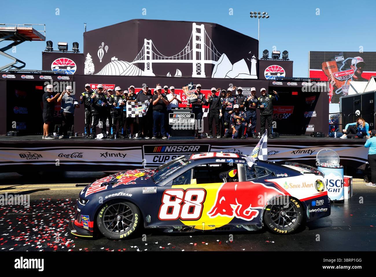 SONOMA, CA - JULY 13: Shane Van Gisbergen (#88 Trackhouse Racing Red ...