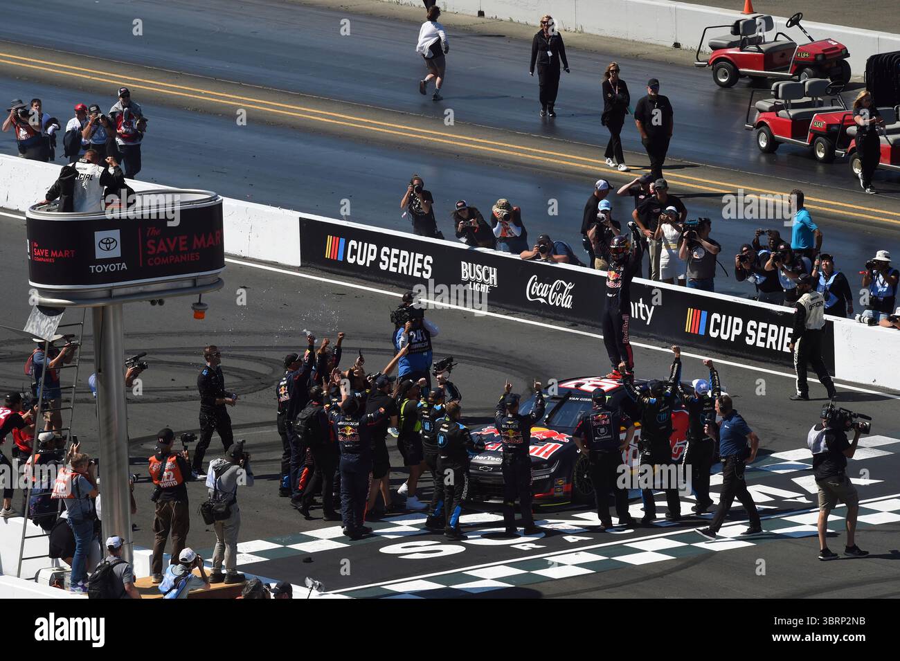 SONOMA, CA - JULY 13: Shane Van Gisbergen (#88 Trackhouse Racing Red ...