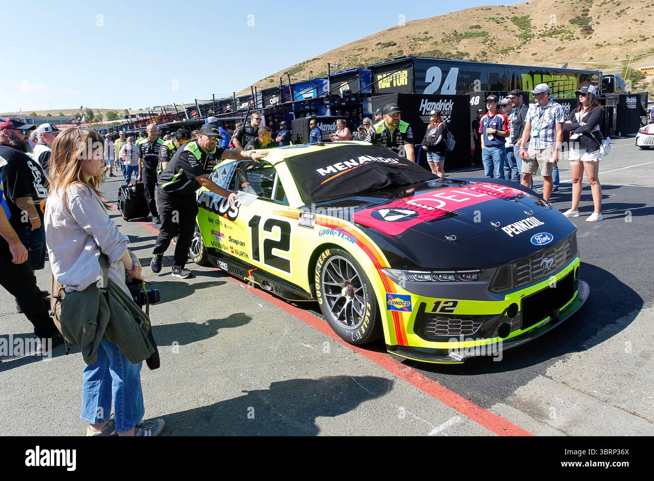 SONOMA, CA - JULY 13: The car of Ryan Blaney (#12 Team Penske ...