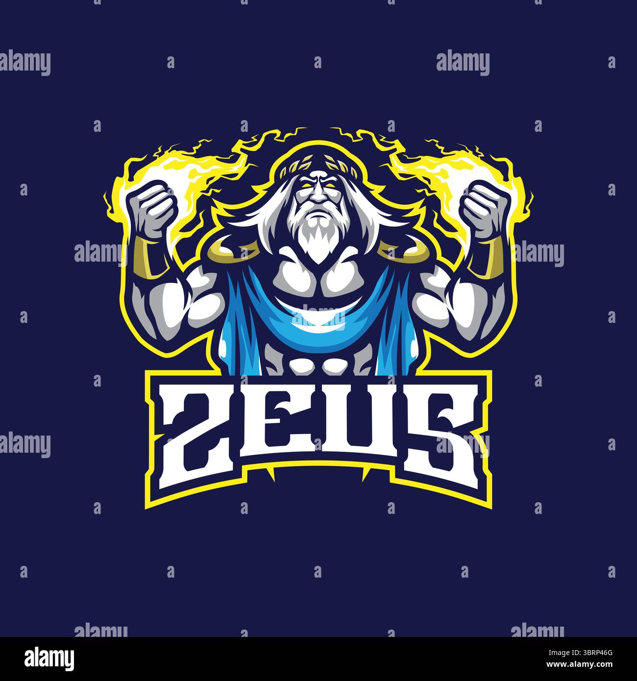 Zeus mascot logo design vector with modern illustration concept style ...