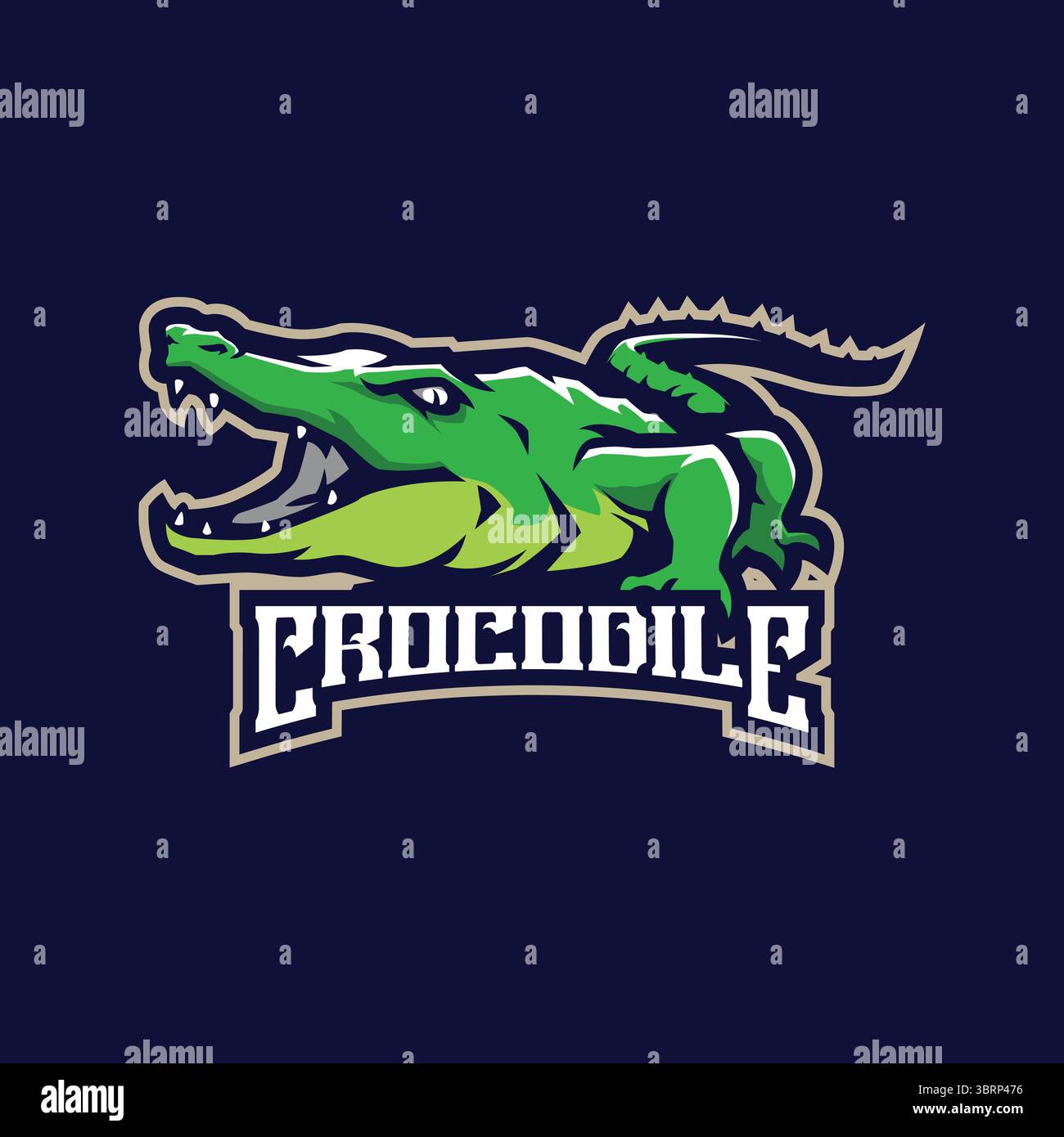 Crocodile mascot logo design vector with modern illustration concept ...