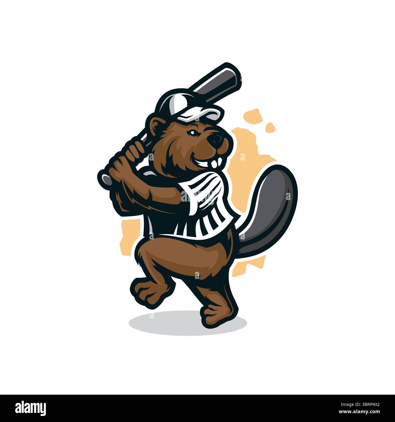 Beaver mascot logo design vector with modern illustration concept style ...