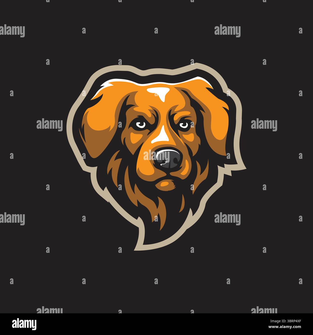 Dog mascot logo design vector with modern illustration concept style ...