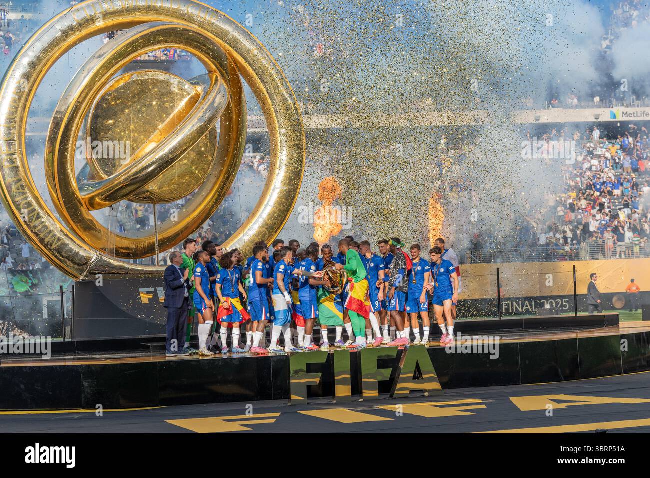 Chelsea FC players celebrate after FIFA Club World Cup 2025: Chelsea FC vs Paris Saint-Germain ...