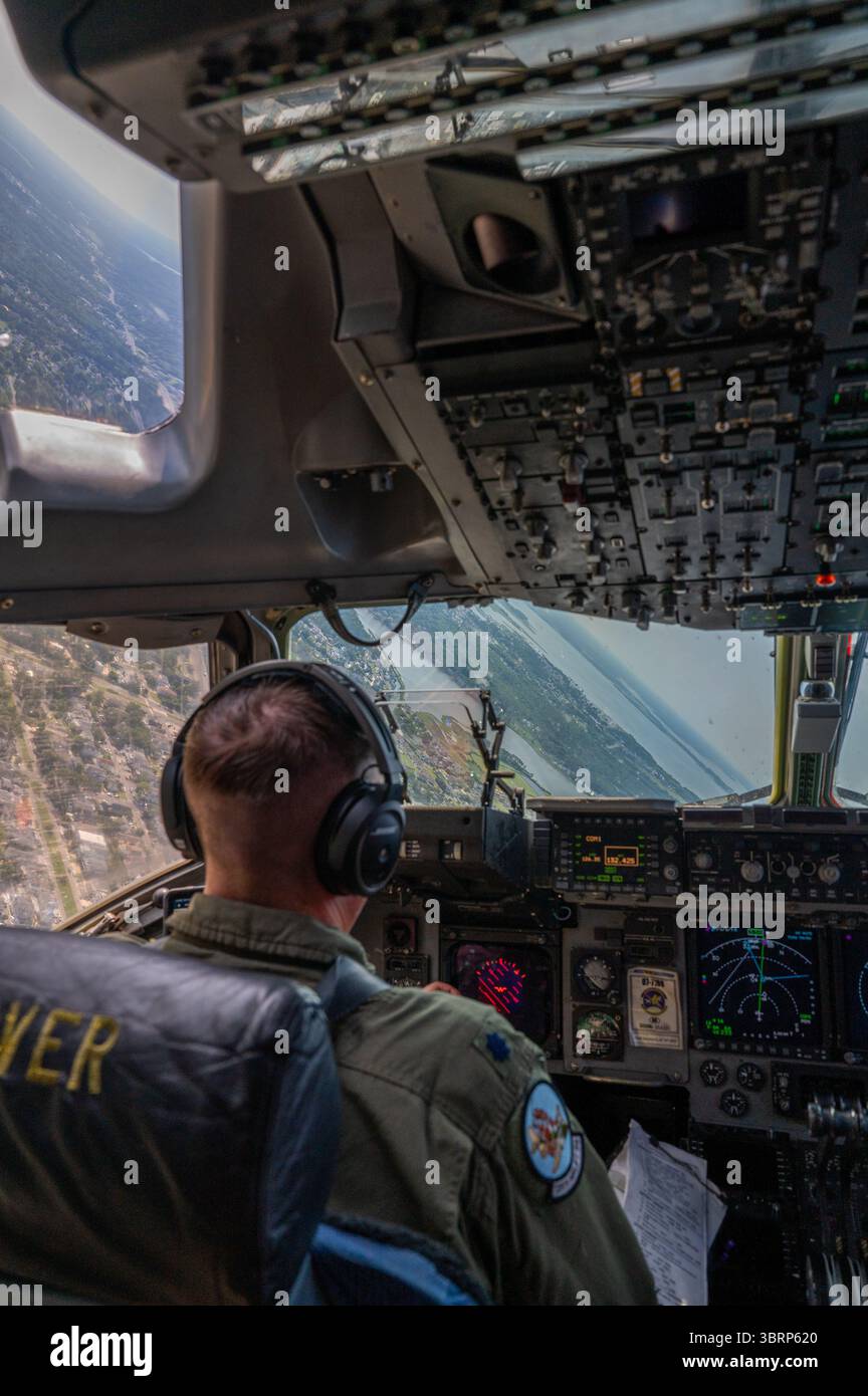 Lt. Col. Seth Rann, 326th Airlift Squadron instructor pilot, conducts ...