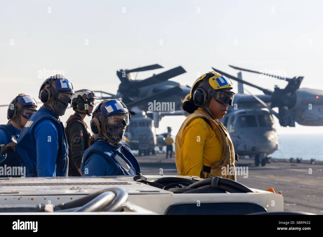 ATLANTIC OCEAN (July 10, 2025) Sailors and Marines onboard the Wasp ...