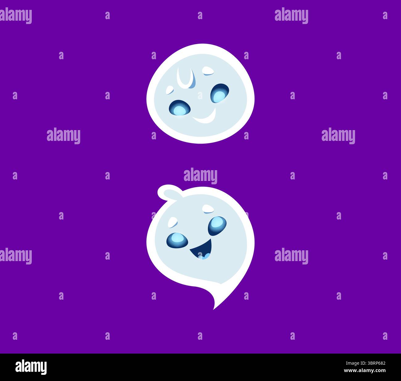 Halloween font semicolon ghost cartoon character. Spooky Halloween ...