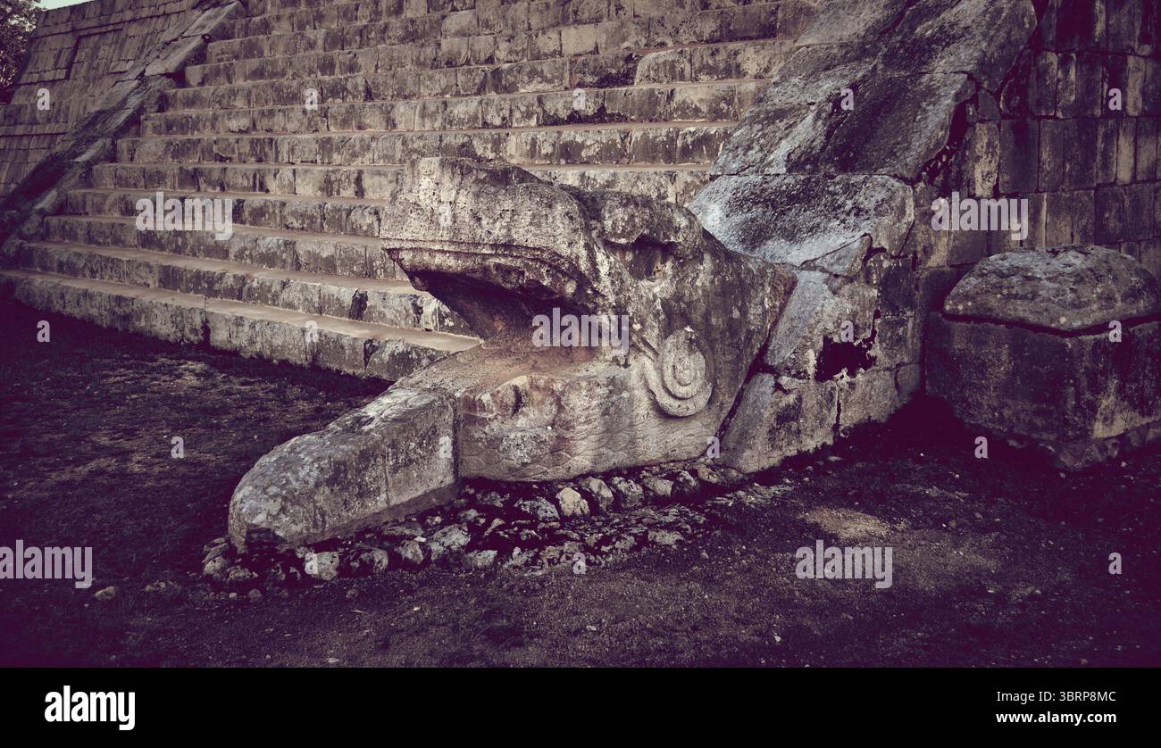 Chichen Itza Mayan Ancient Archeological Complex and Ball Court Stock ...