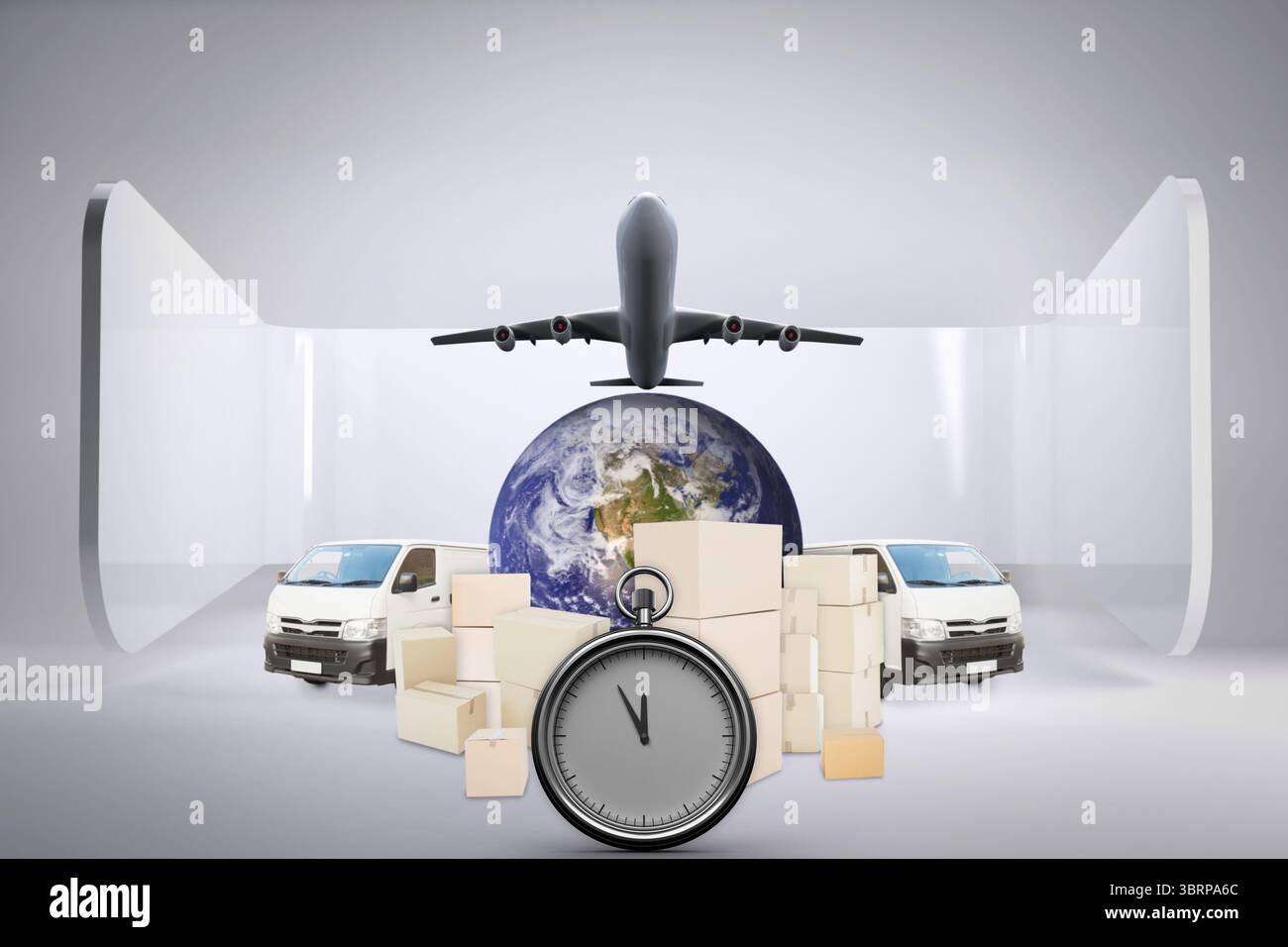 Illustration of air plane flying over Stock Photo - Alamy