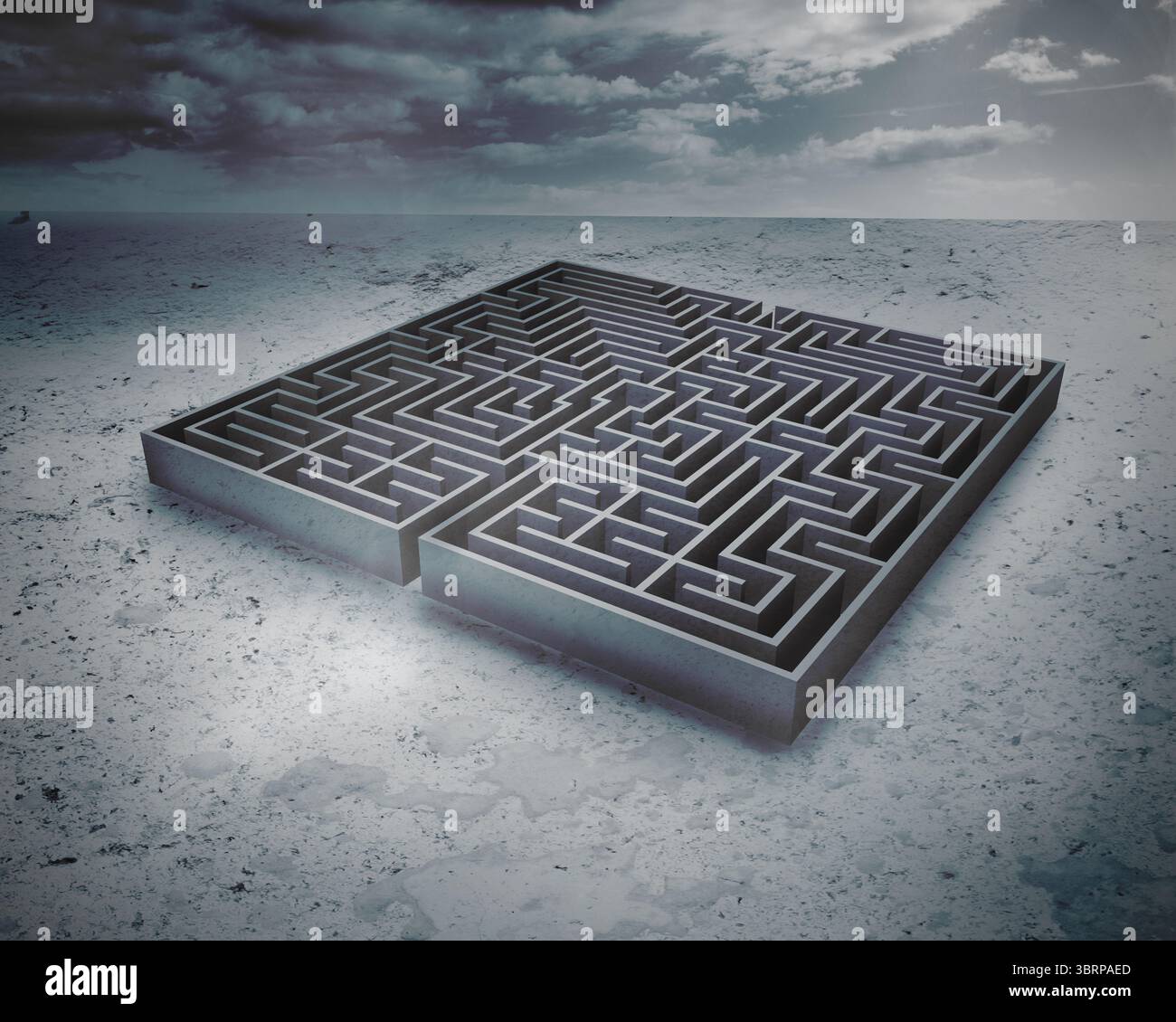 Big maze under cloudy sky Stock Photo - Alamy