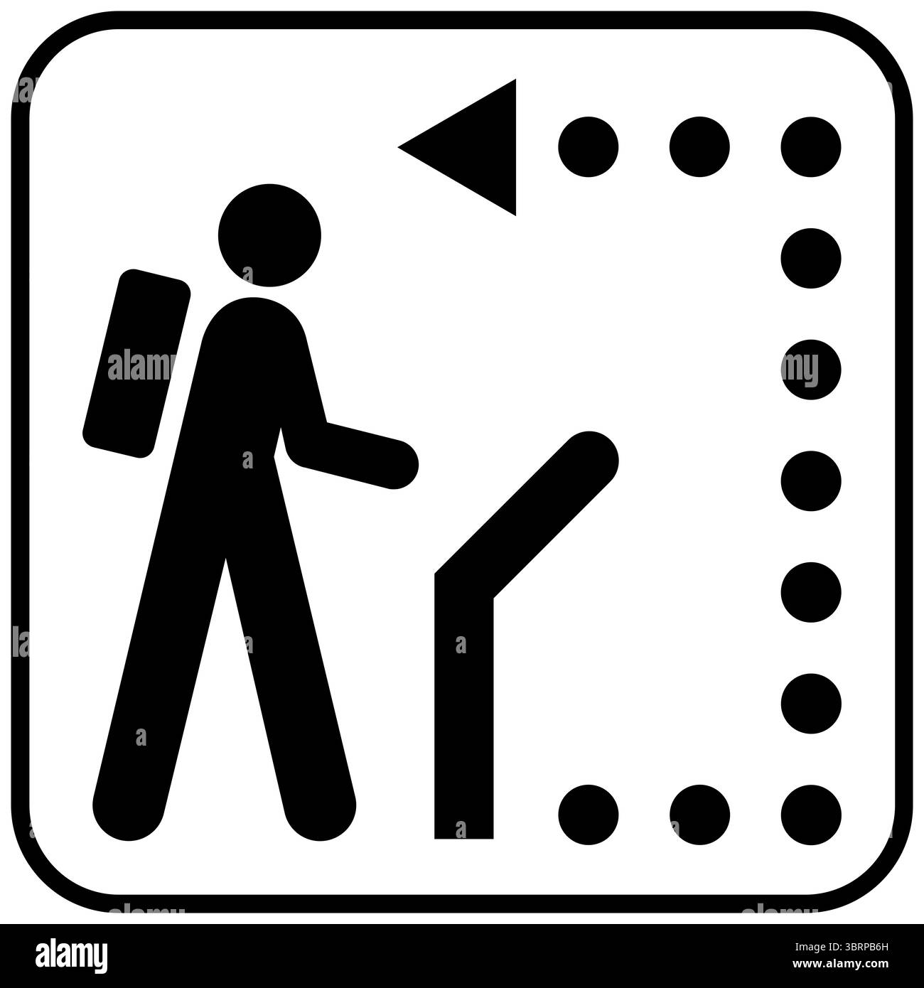 Self guiding trail icon Stock Photo - Alamy