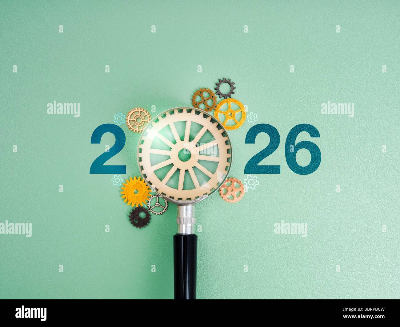 2026 new year with green business trends, planning, goal and success ...