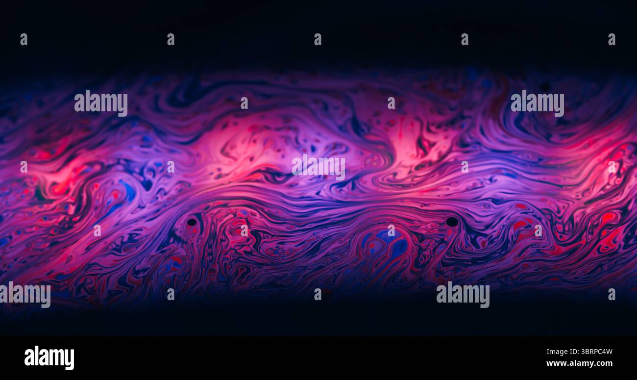 Fabulous paint flow. Gasoline texture. Pink purple color ink soap ...