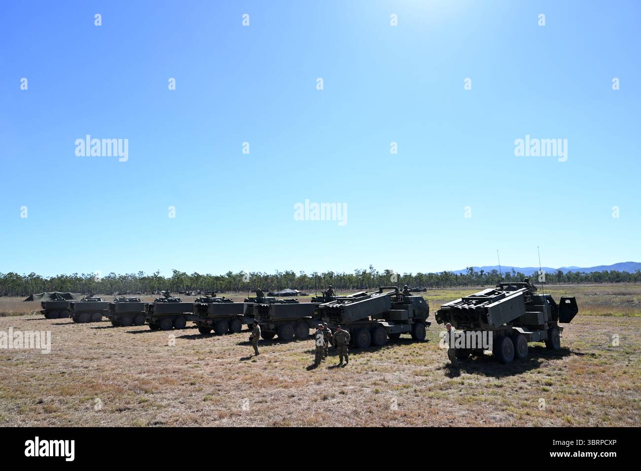 Sydney, Australia. 14th July, 2025. Australian High Mobility Artillery Rocket System (HIMARS ...