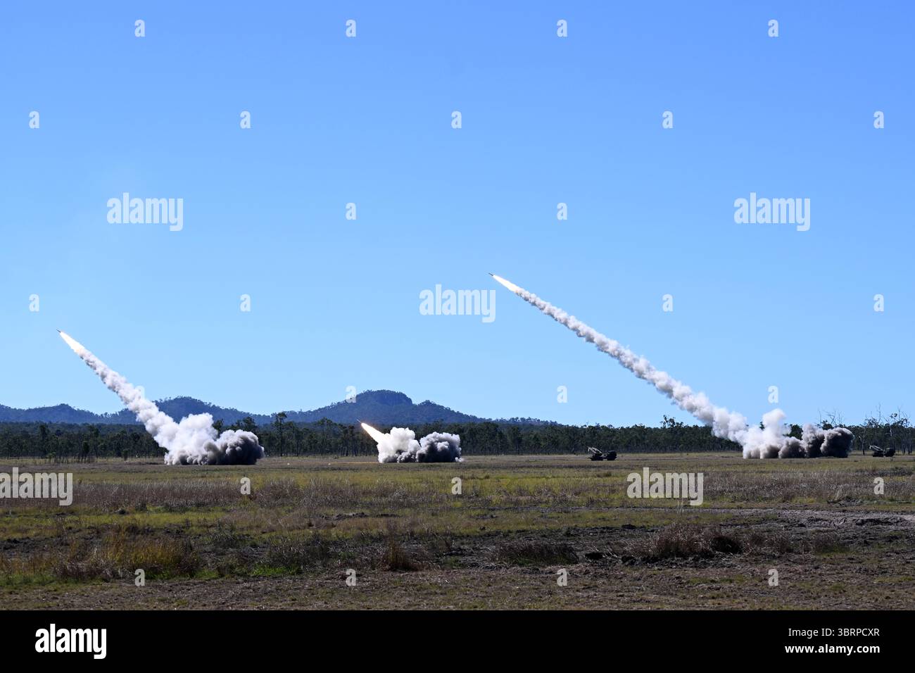 Australian High Mobility Artillery Rocket System (HIMARS) is fire for ...