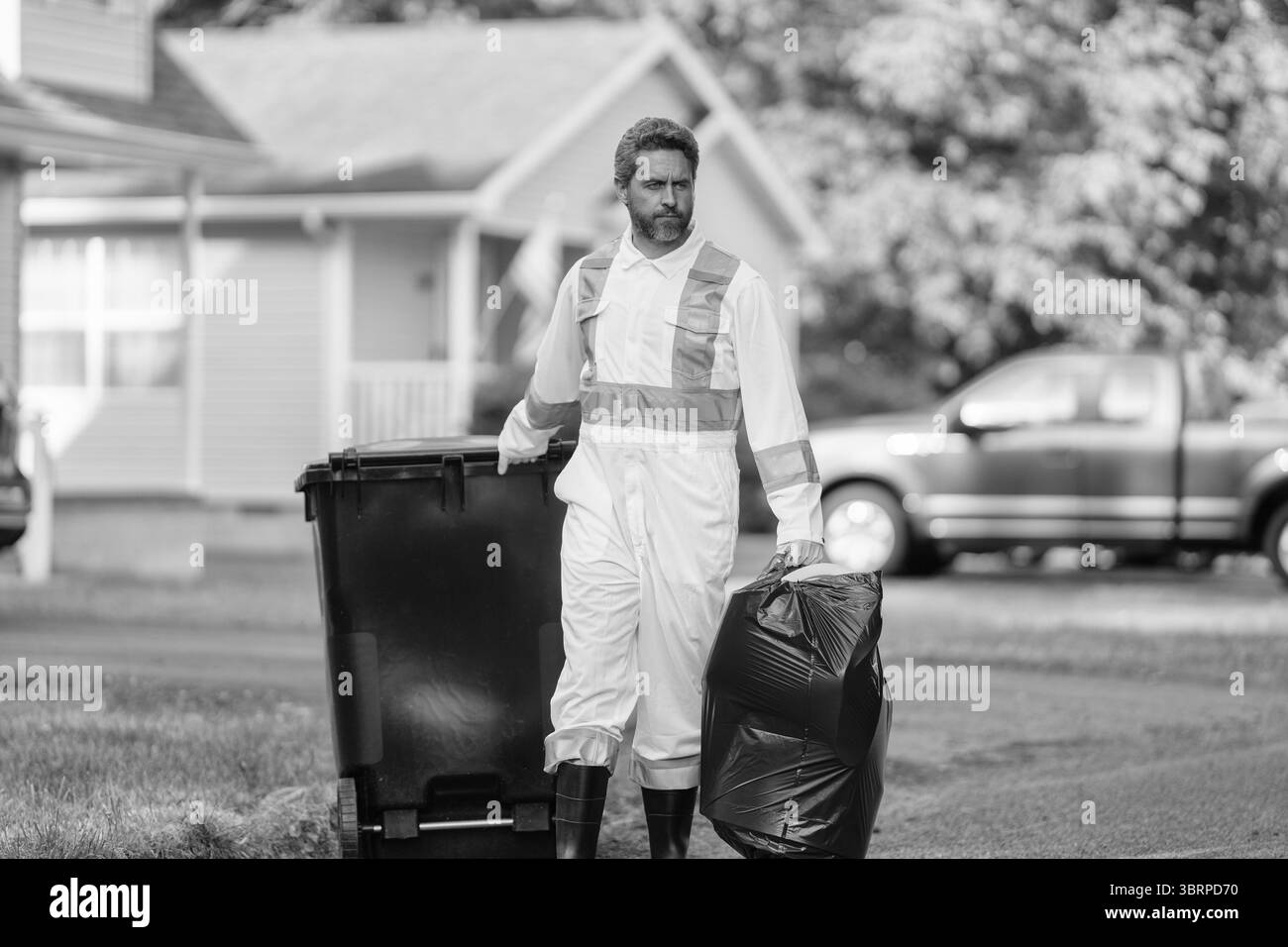 Environmental protection. Picking up garbage plastic for cleaning ...